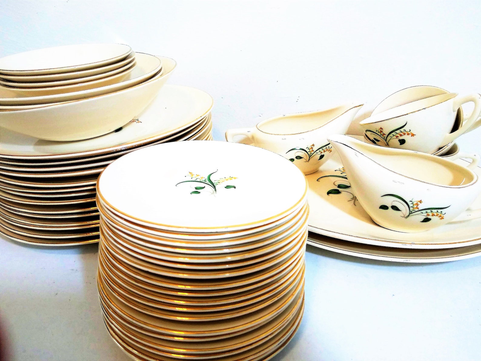 Knowles Forsythia Mid Century Dinnerware. Sold in Sets of - Etsy