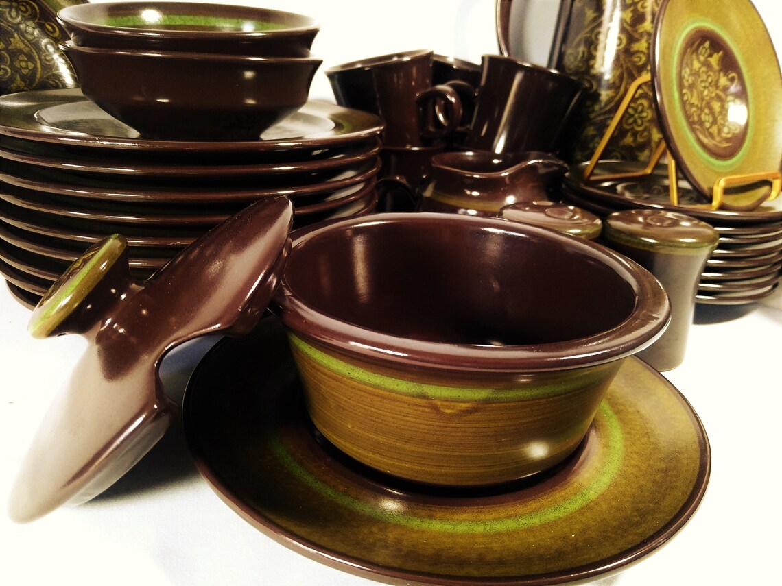 Mid Century Franciscan Madeira Dinnerware Set 69 Pieces - Etsy