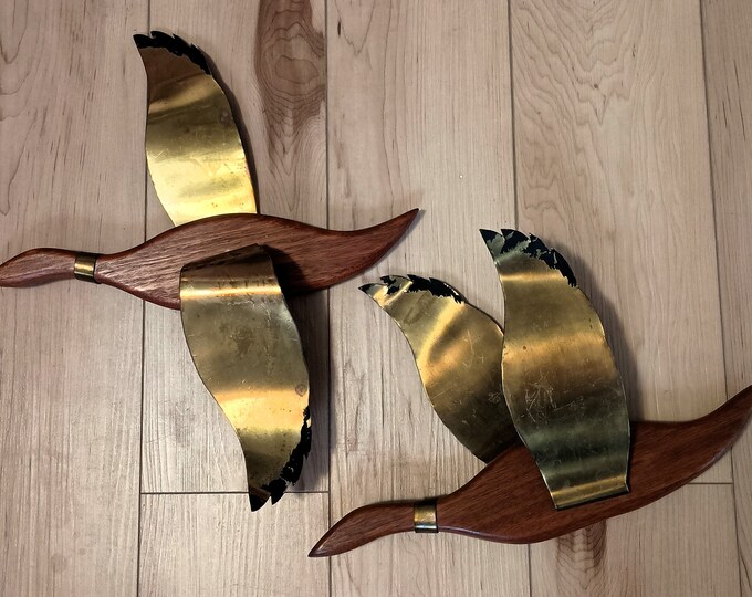 Small Mid Century Hand Made Masketeers Gulbrandson Style Flying Ducks ...