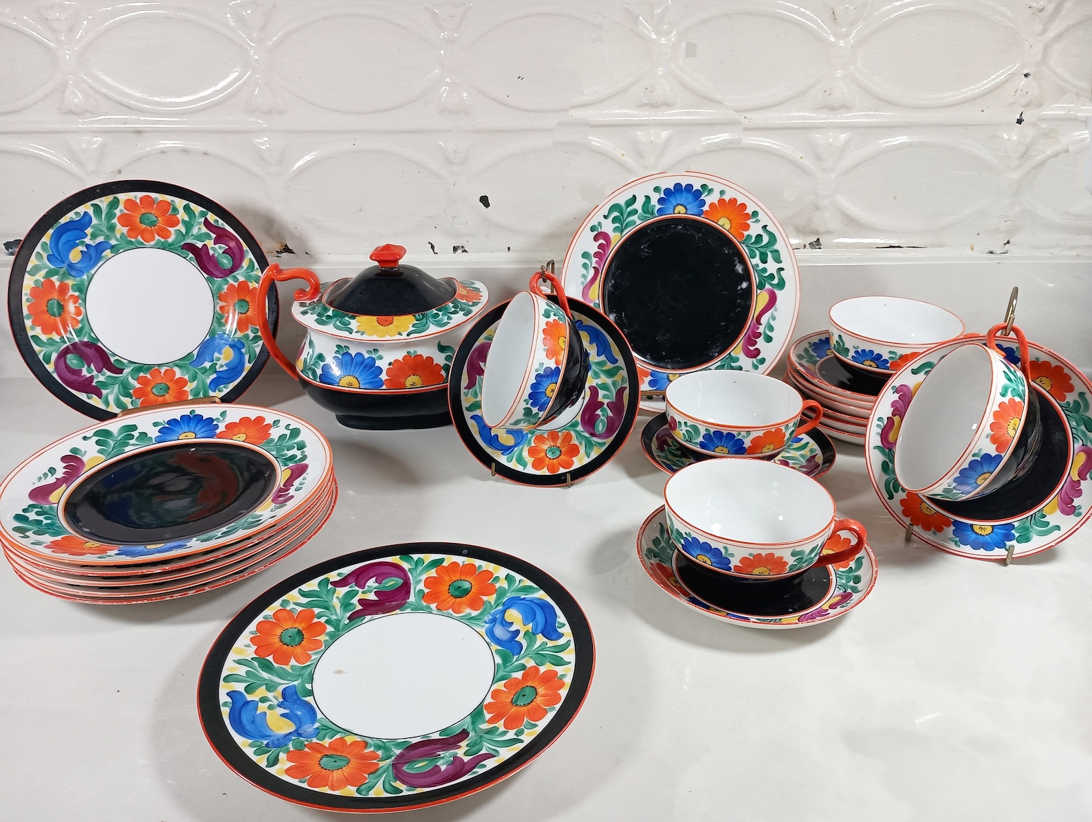 Phoenix China Tea / Lunch Set. Czechoslovakia Moravian Art - Etsy