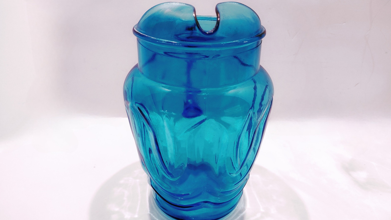 Anchor Hocking Colonial Blue Tulip 80 Ounce Glass Pitcher. - Etsy