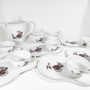 Arita Rickshaw Rikisha Luncheon Set, Service for 6 Cups and Luncheon ...