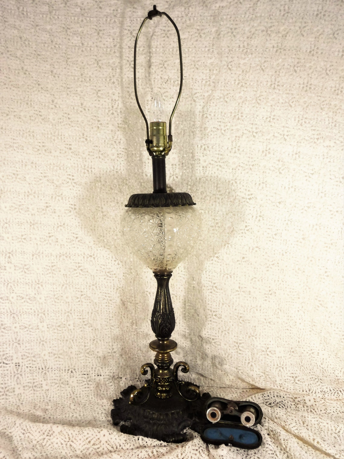 Beautiful Victorian Style Table Lamp Ornate Cast Bronzed | Etsy