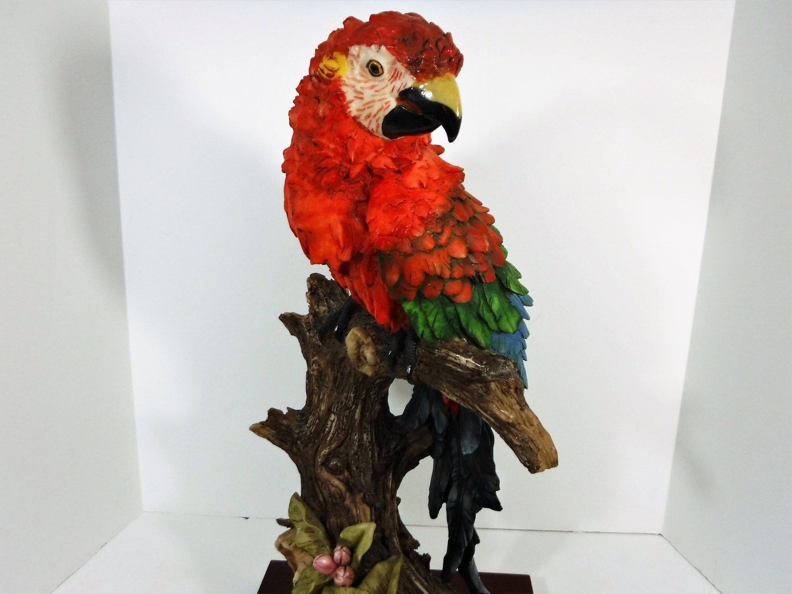 Montefiori Collection Life Size Red Parrot Resin Sculpture | Etsy
