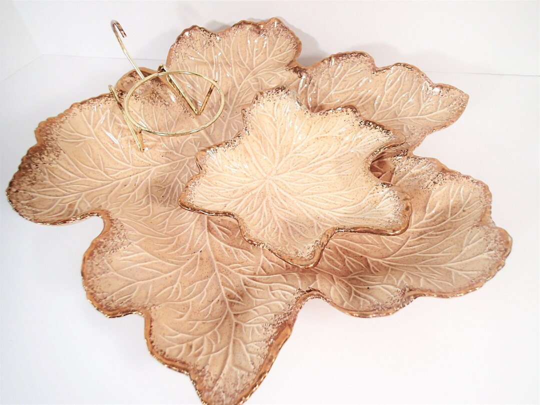 Maple Leaf Chip and Dip Set by California Potteries Original Serving ...