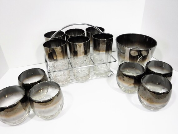 Ice Buckets Vintage Queens Lusterware Ice Bucket Silver Ombre Mid ... Ice Buckets Vintage Queens Lusterware Ice Bucket Silver Ombre Mid ...