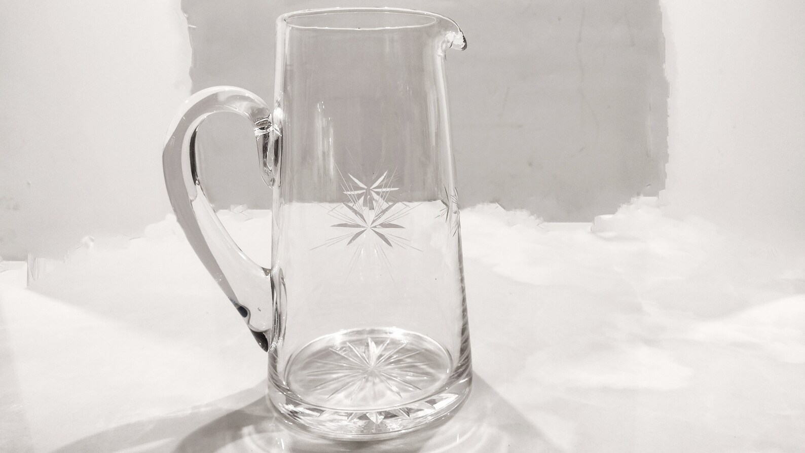 Antique 64 Oz Pitcher Sunburst by FOSTORIA. Three Cut Glass - Etsy
