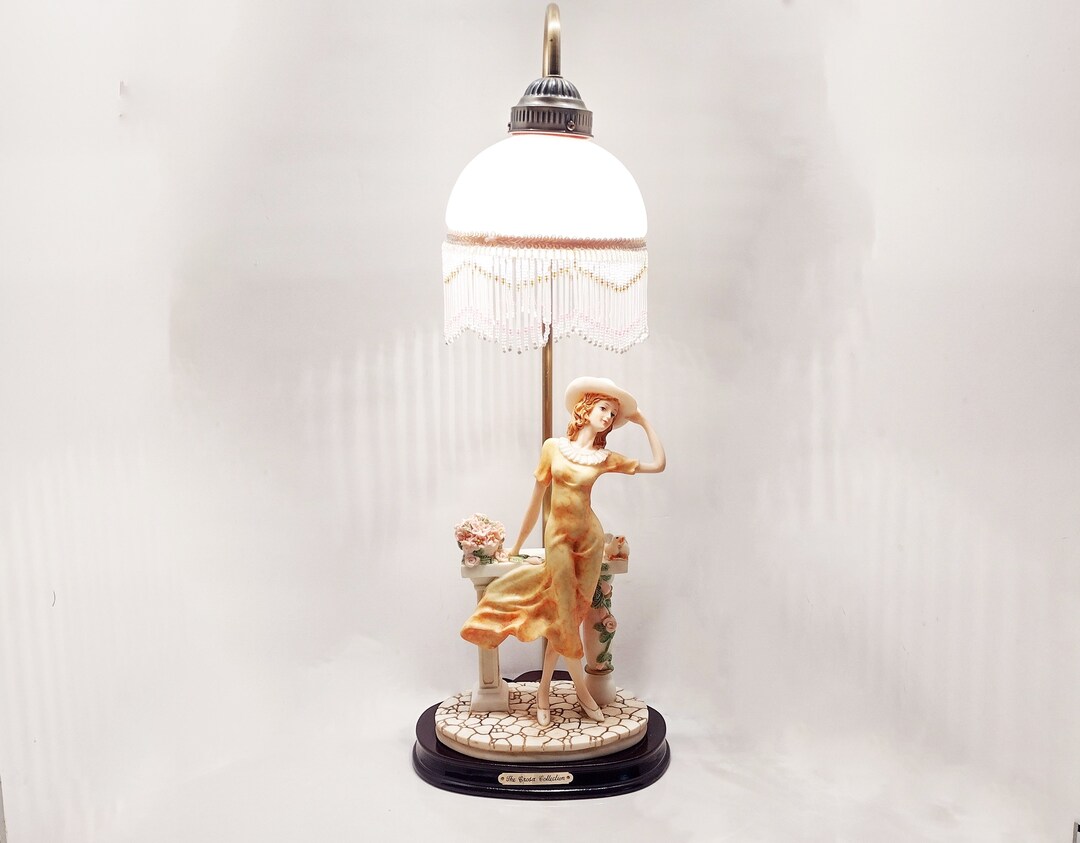 1990's Crosa Collection Beautiful Figural Golden Haired Lady Lamp ...