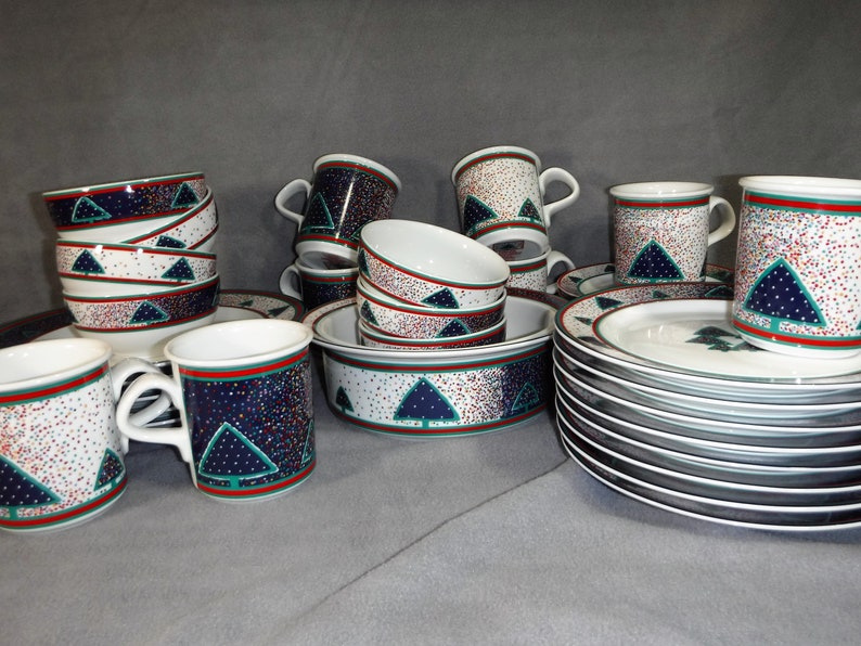 Dansk Winterfest Christmas Holiday Danish Modern 25 piece set | Etsy