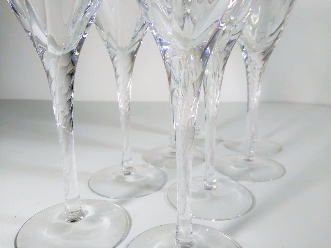 Vintage Lenox Crystal Water Goblets Stemware Encore Gold Set | Etsy