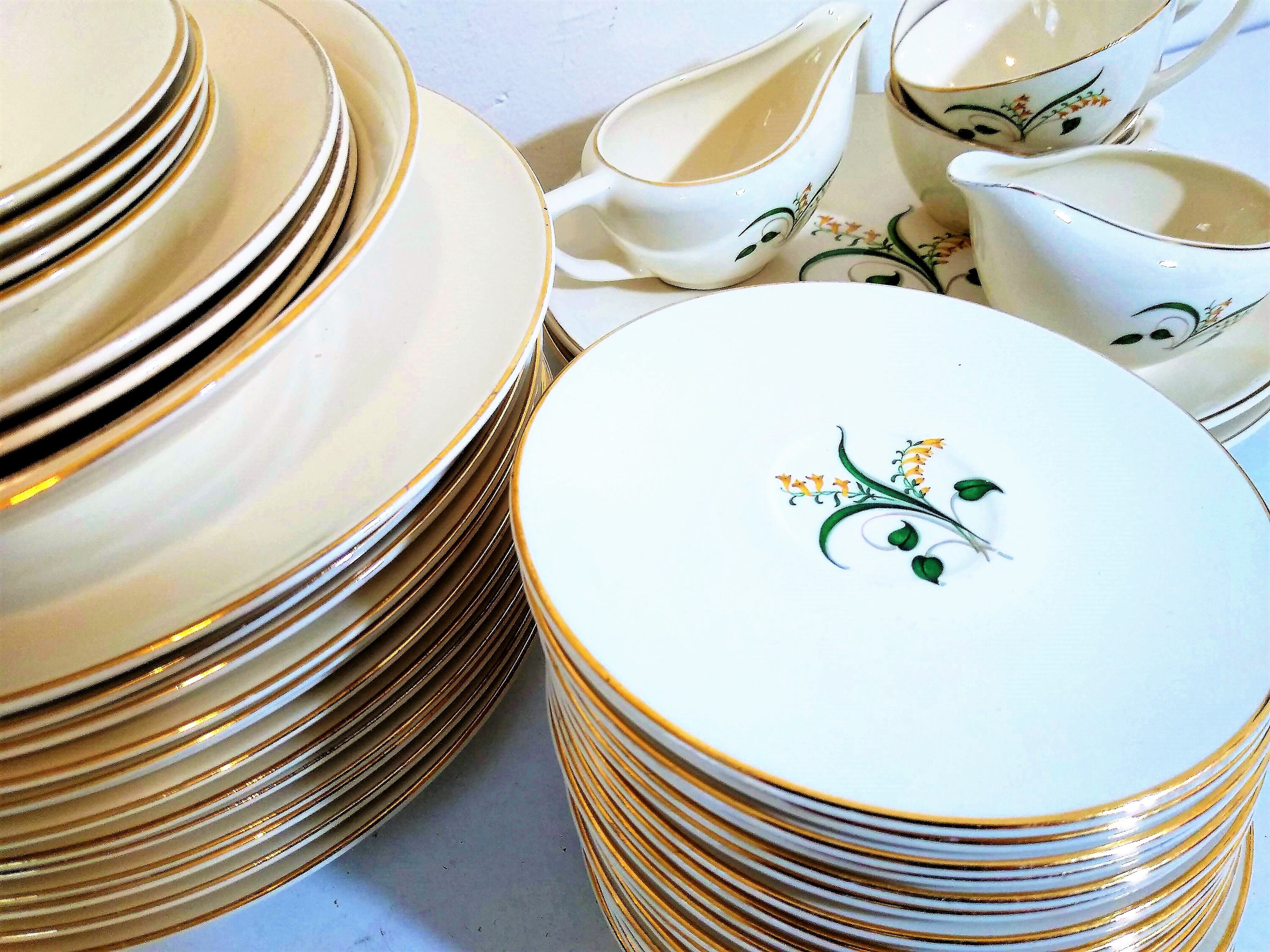Knowles Forsythia Mid Century dinnerware. Sold in sets of | Etsy