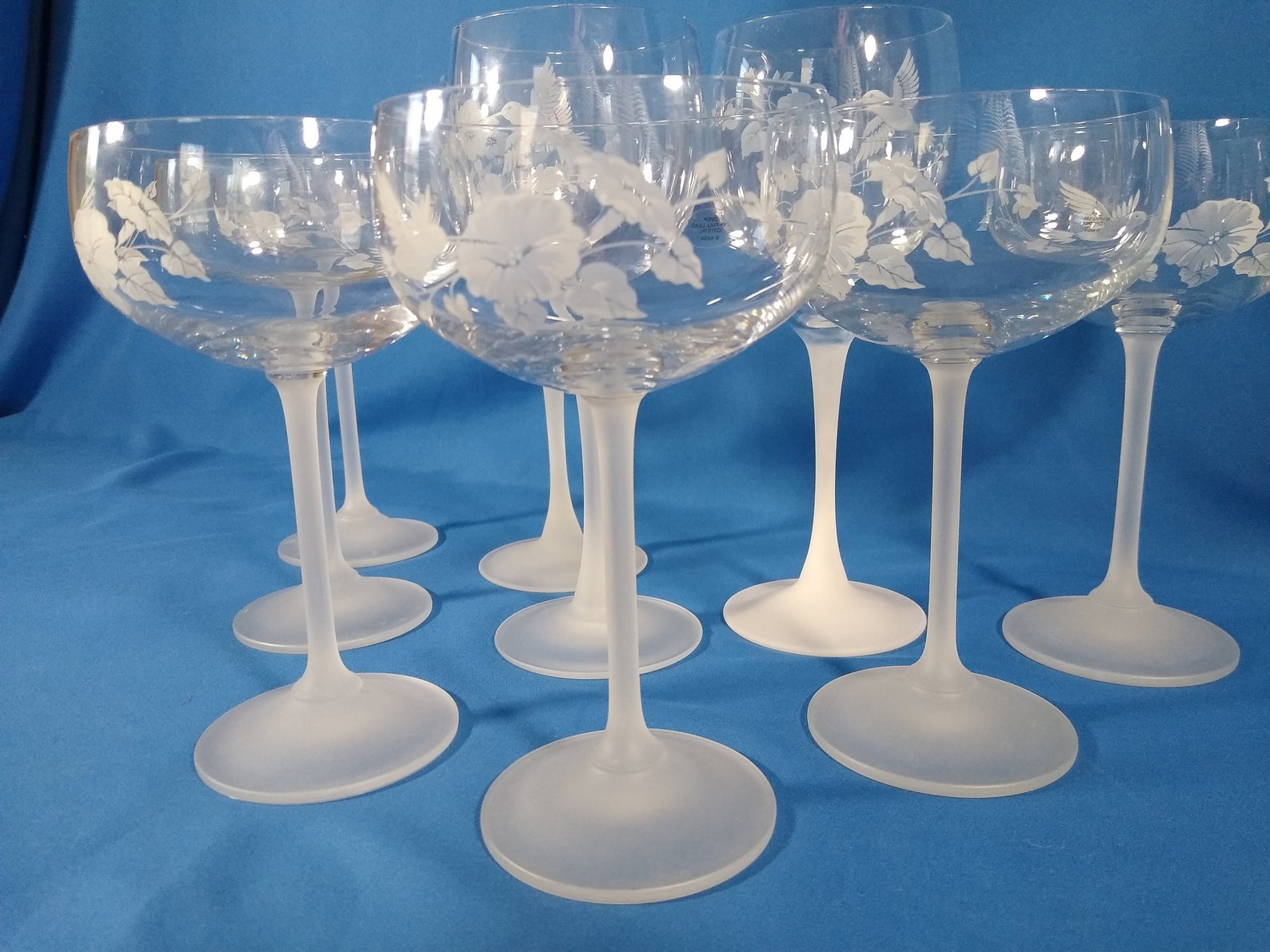 Avon Hummingbird Lead Crystal Stemware Wine Glasses Water - Etsy.de