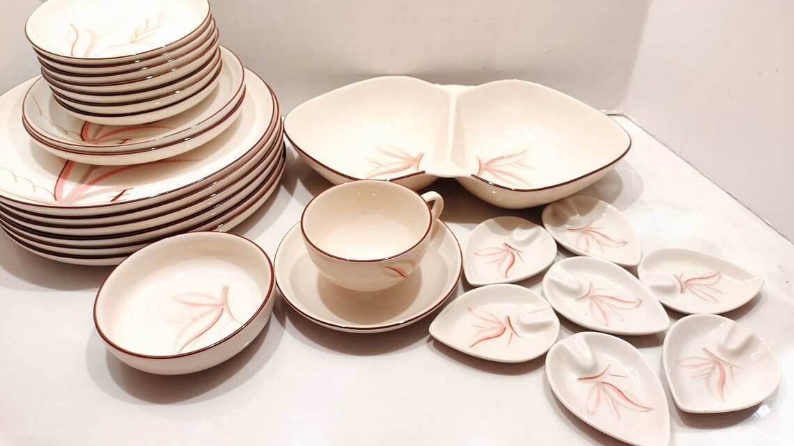 Mid Century Modern Winfield Dragon Flower Dinnerware From the 1940s ...