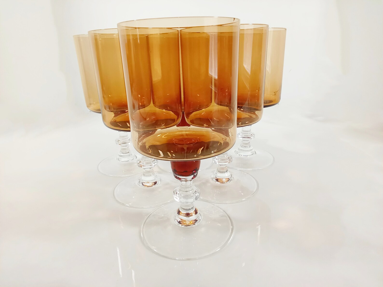 Mid Century Sasaki Regency Amber Stemware. Sold in Sets of 6 - Etsy