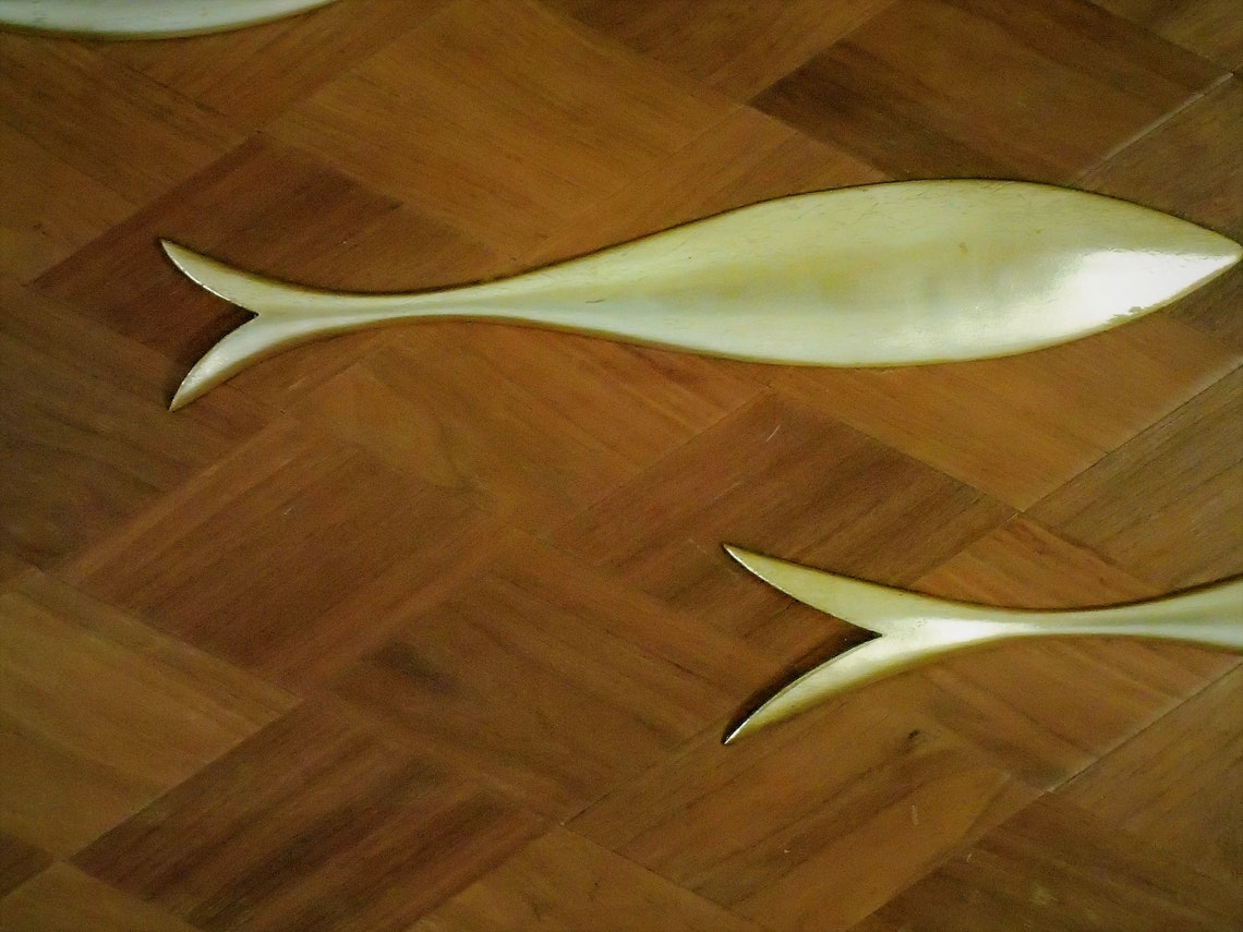 Mid Century Minimalist Art Atomic Fish Extra Large Parquet | Etsy