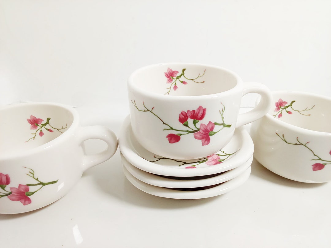 Vintage Syracuse Restaurant Ware Berkeley Cups and Saucers. 3 Sets of ...