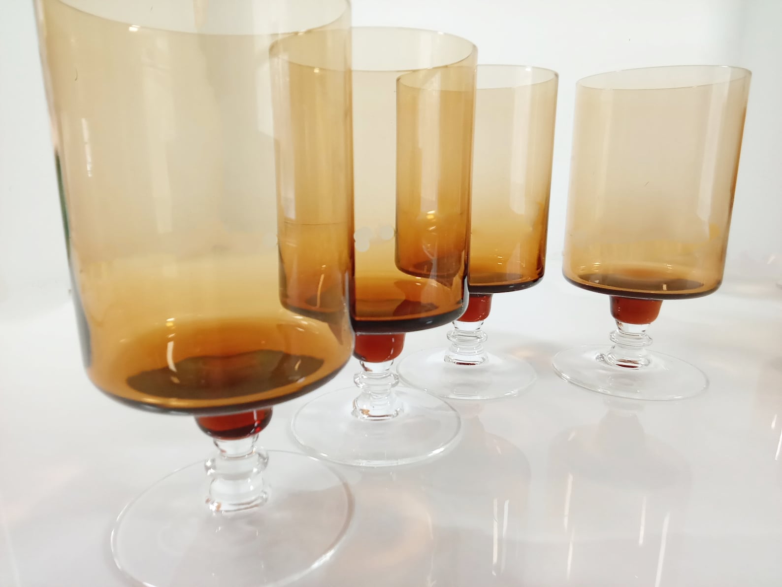 Mid Century Sasaki Regency Amber Stemware. Sold in Sets of 6 - Etsy
