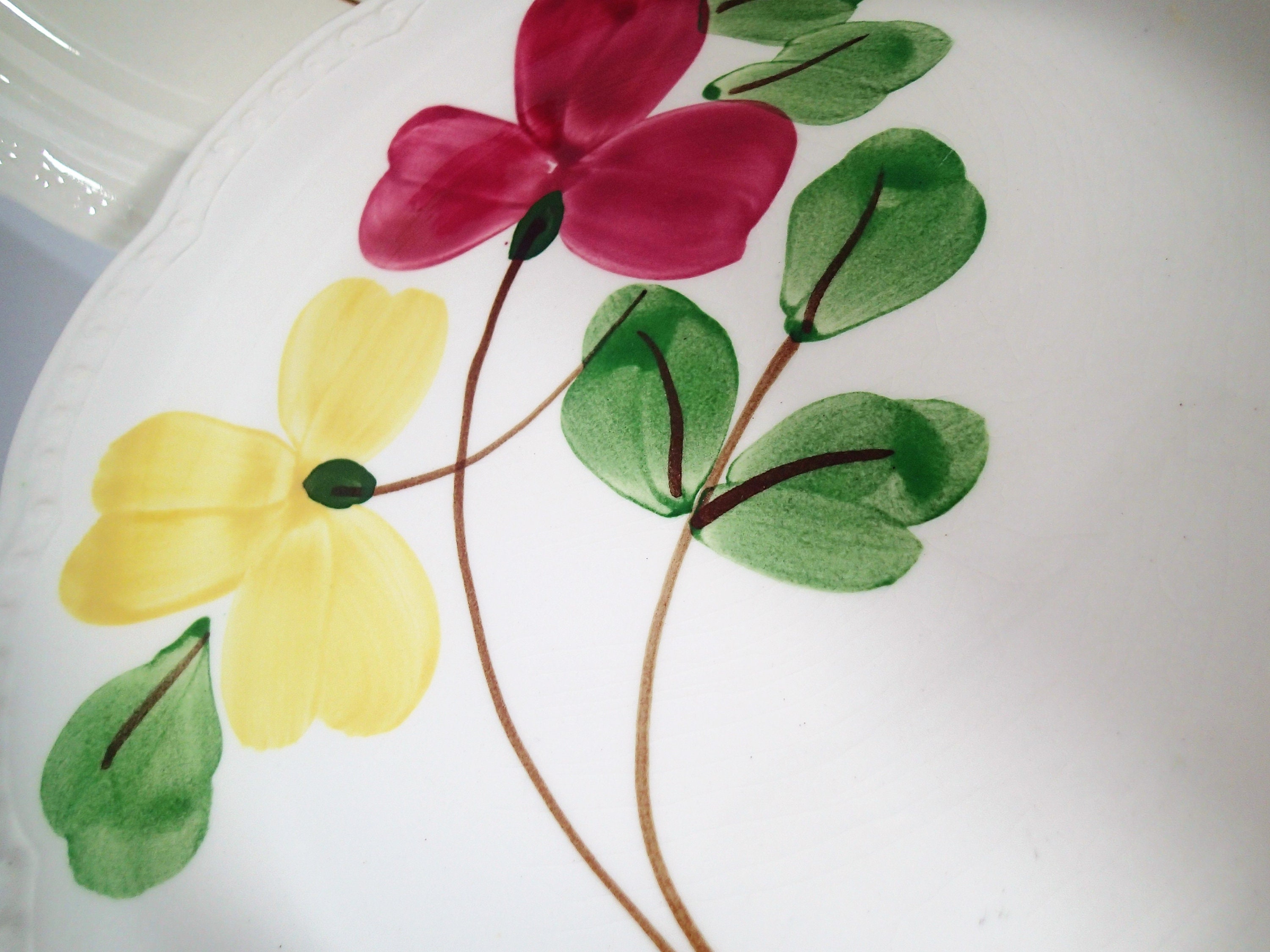 Stetson Hand Painted Heritage Dinnerware Set, Yellow and Pink Flowers ...