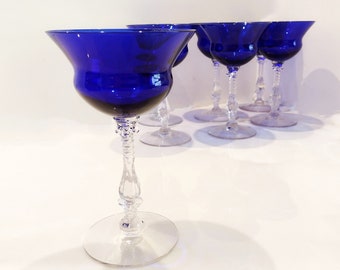 Schott Zweisel Conte Blue Ice Tea and Burgundy Wine Glasses - Etsy