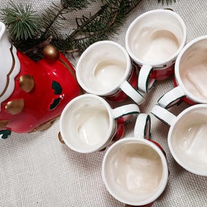 Vintage Napco Christmas Boot Eggnog Set, Boot Pitcher, and Six Boot ...