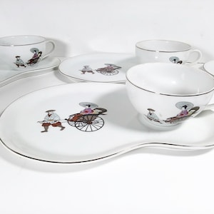 Arita Rickshaw Rikisha Luncheon Set, Service for 6 Cups and Luncheon ...