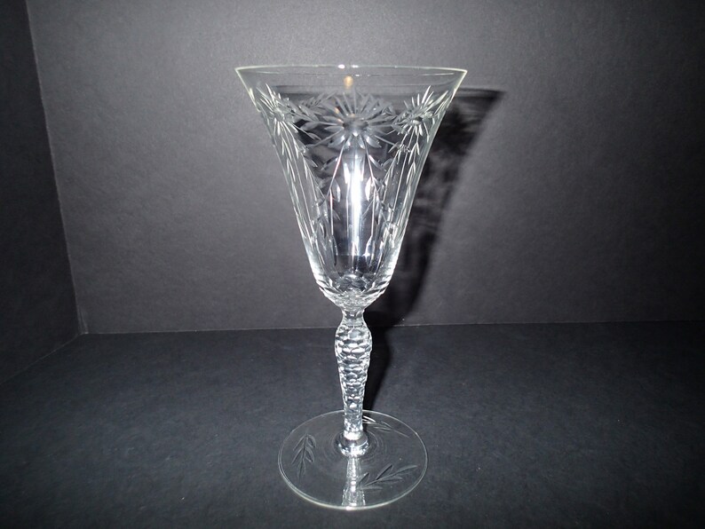 Seneca Glass Cut Crystal Vintage Stemware Water Goblets | Etsy