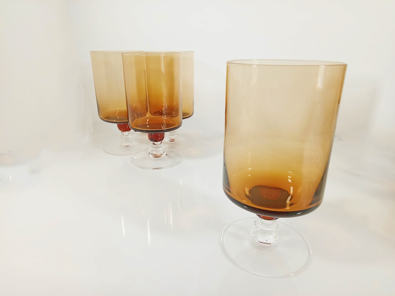 Mid Century Sasaki Regency Amber Stemware. Sold in Sets of 6 - Etsy