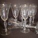 Seneca Glass Cut Crystal Vintage Stemware Water Goblets, Flared Rim ...
