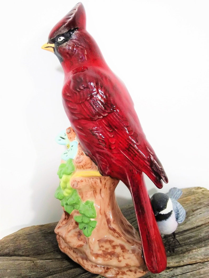 Northern Red Cardinal Winter Bird Figurine. LARGE 10 1/2 - Etsy