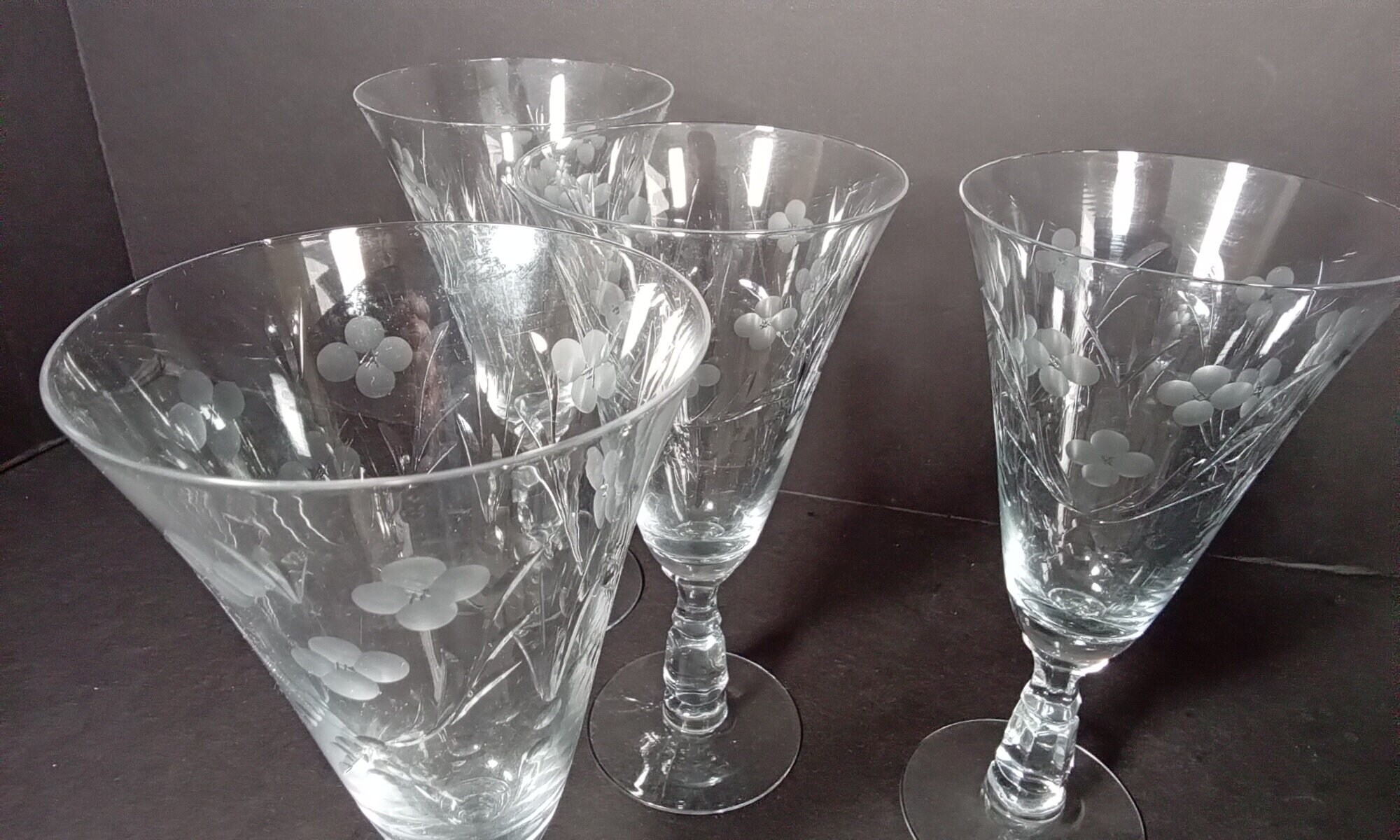 Beautiful Cut Crystal Eternally Yours Water Goblets by Duncan & Miller ...