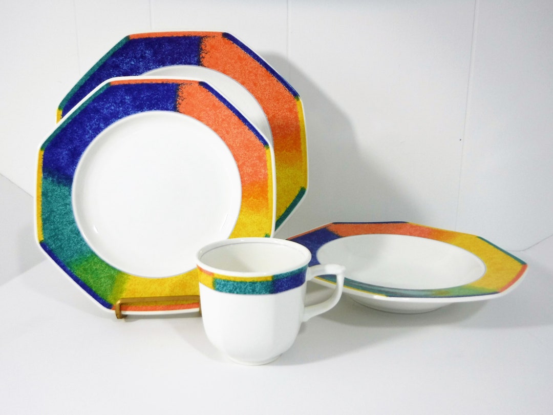 Retro Mikasa Color Eclipse 4 Piece Place Settings, Service for 4 ...