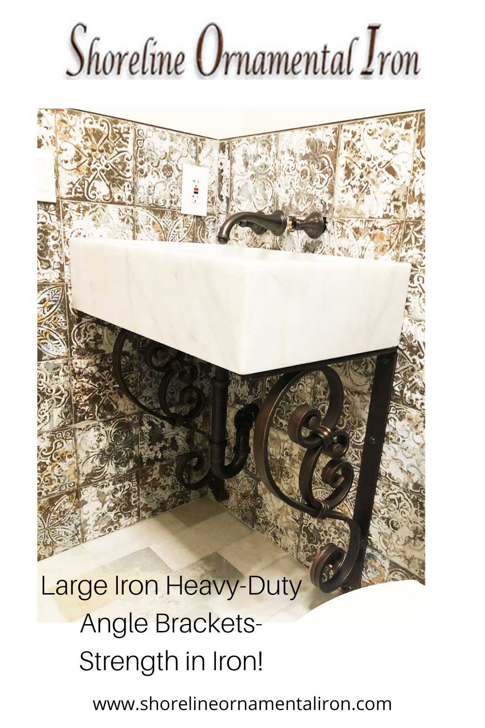 Large Full Decorative Counter Bracket-shelf Mounting Support Bar Top ...