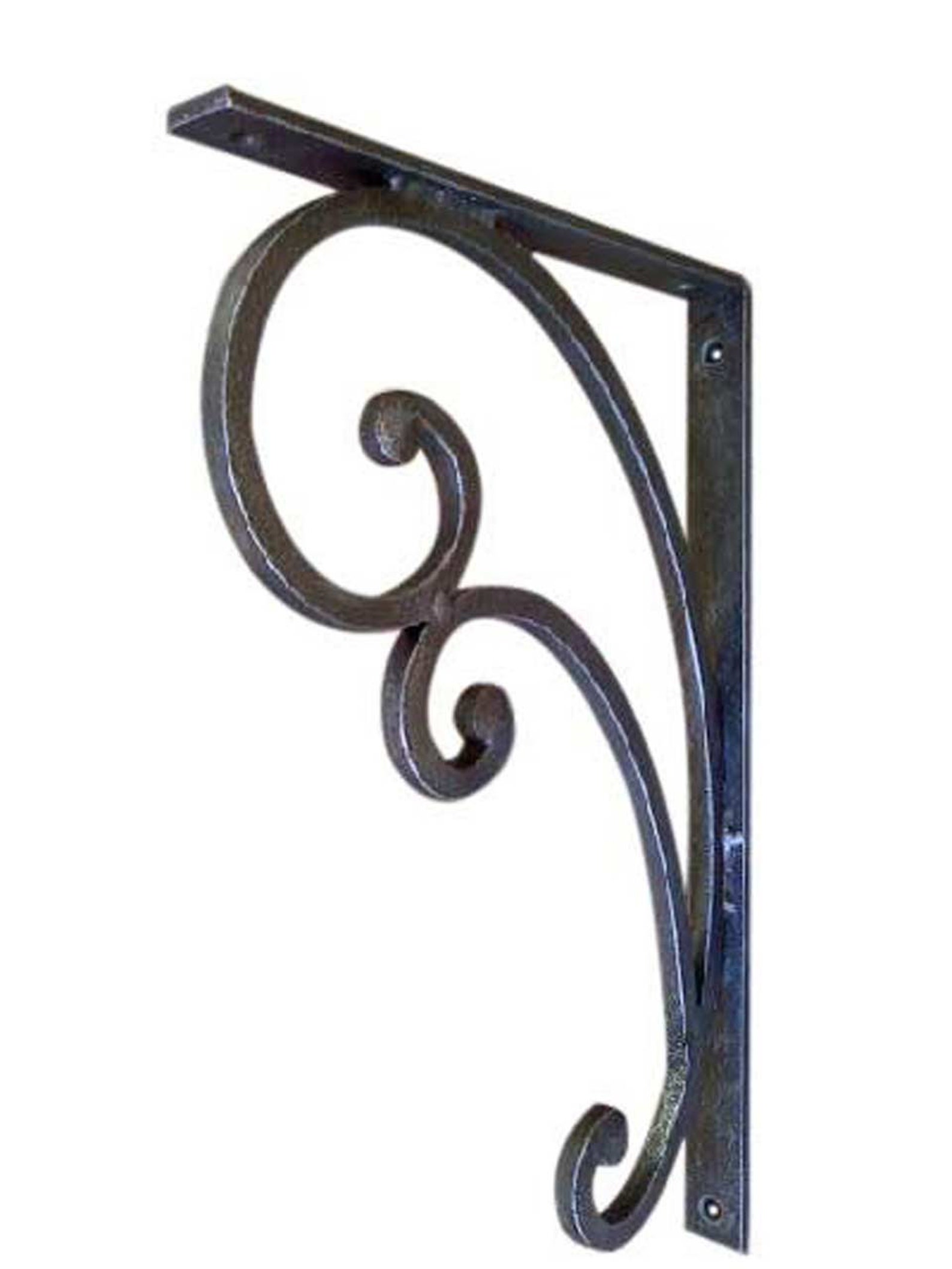 Beautiful & Decorative Wrought Iron 11 X 17 Angle Support Bracket-heavy ...