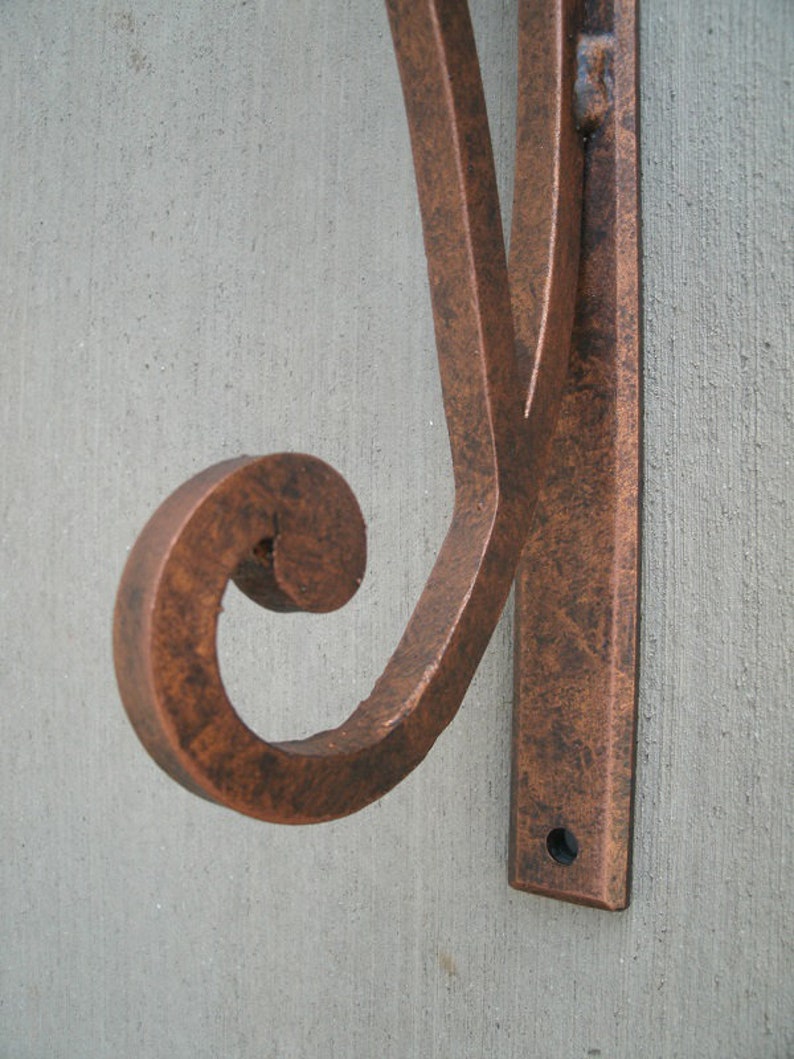Beautiful & Decorative Wrought Iron 11 X 17 Angle Support Bracket-heavy ...