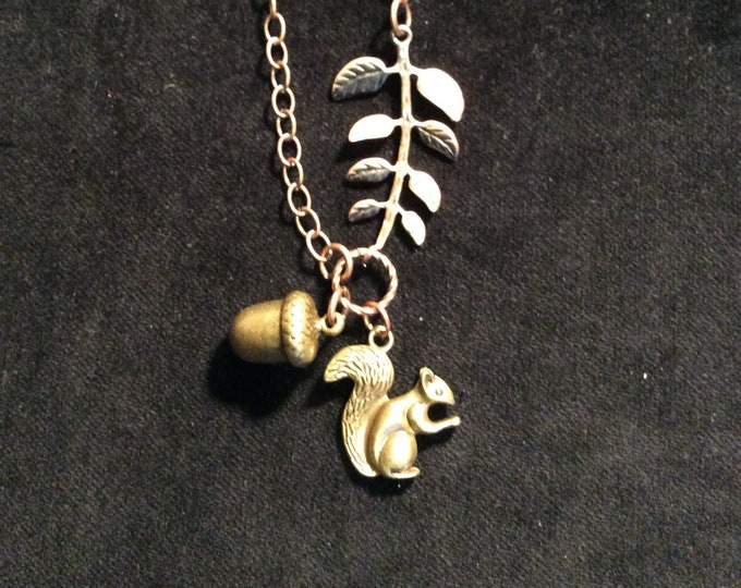 Squirrels and Acorns and Leaves, Oh My! Necklace - Etsy