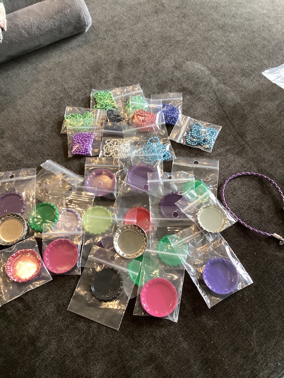 Mix of Bottle Caps and Ball Chains for Bottle Cap Crafts - Etsy