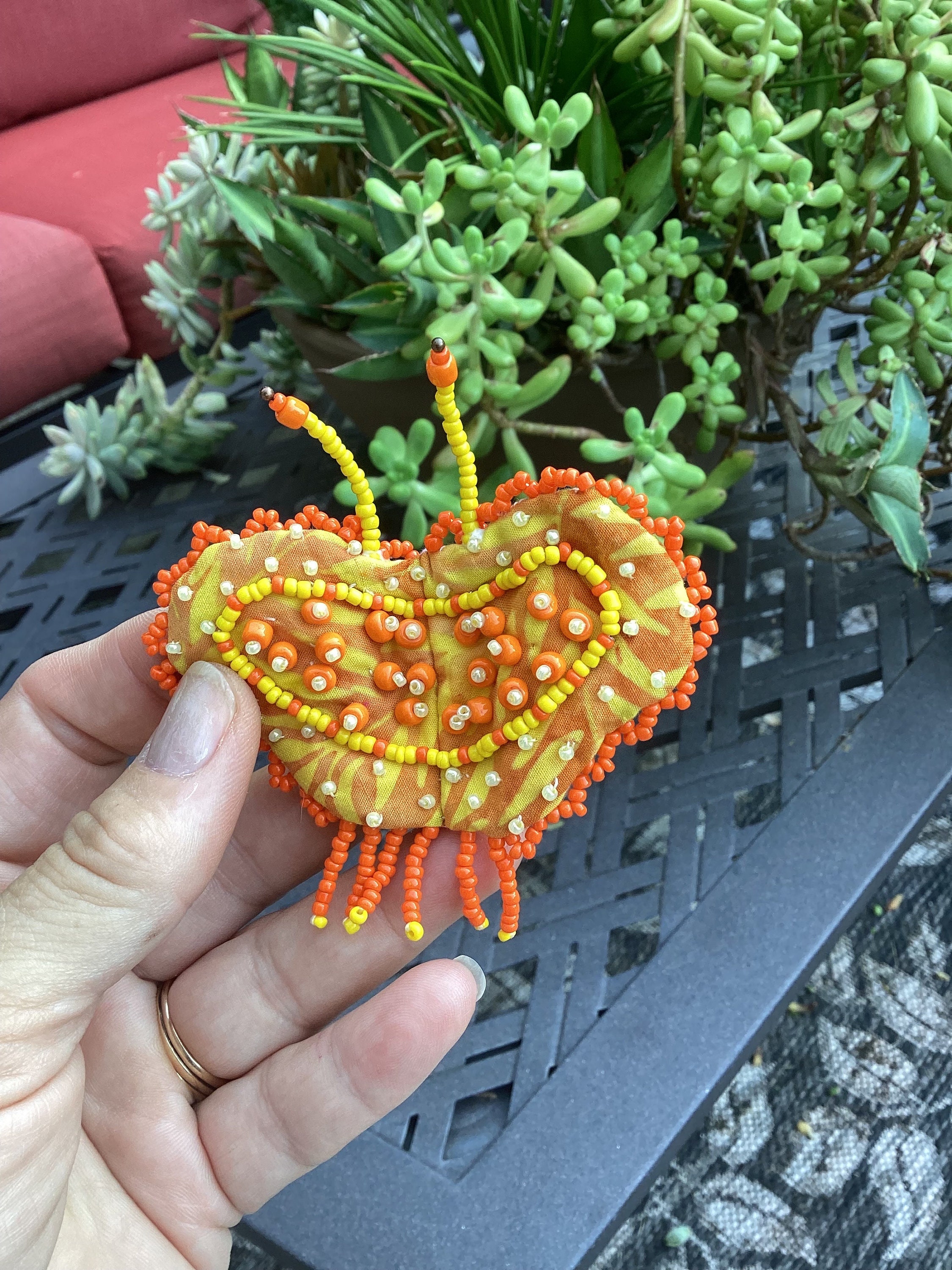 Heavily Beaded, Bright and Moldable Butterfly Pin Brooch - Etsy