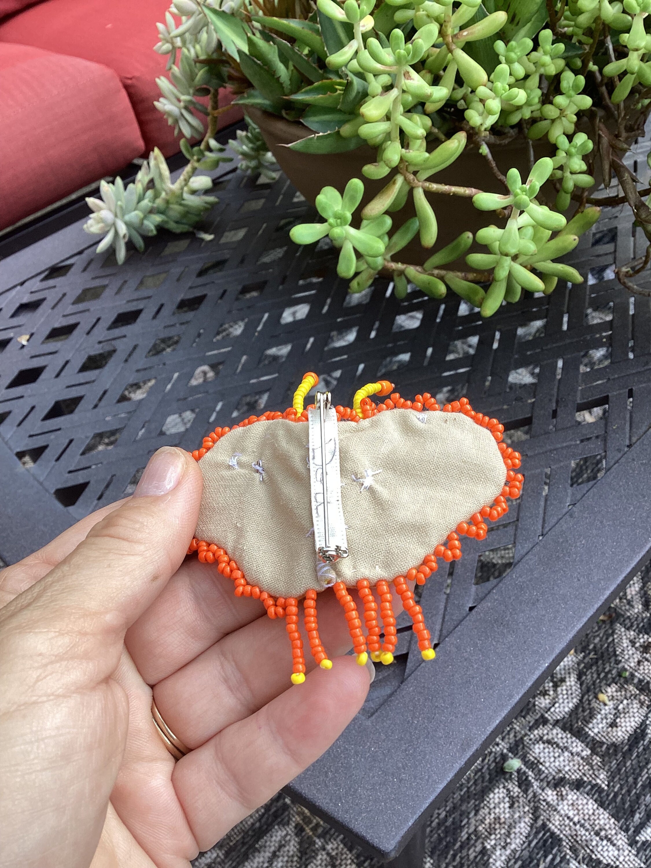 Heavily Beaded, Bright and Moldable Butterfly Pin Brooch - Etsy