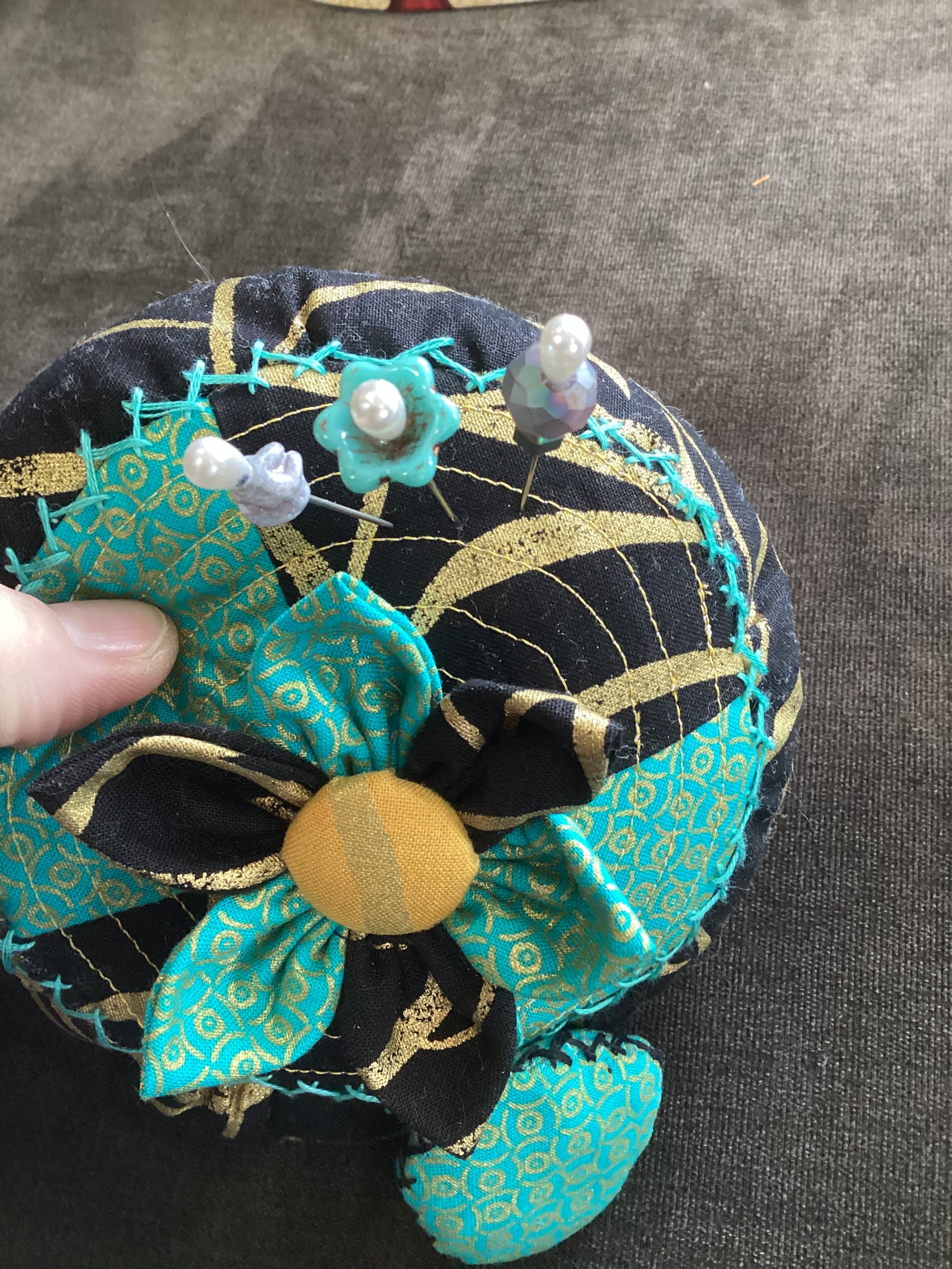 Extra Large Folded Pin Cushion and Decorative Pins - Etsy