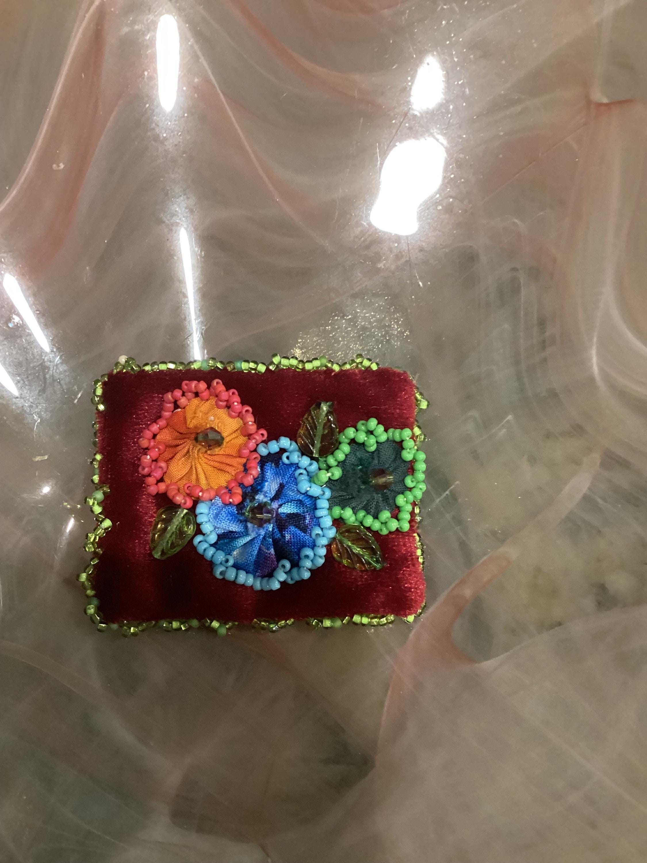 Flower Bouquet Pom Pom Pin Brooch - Etsy