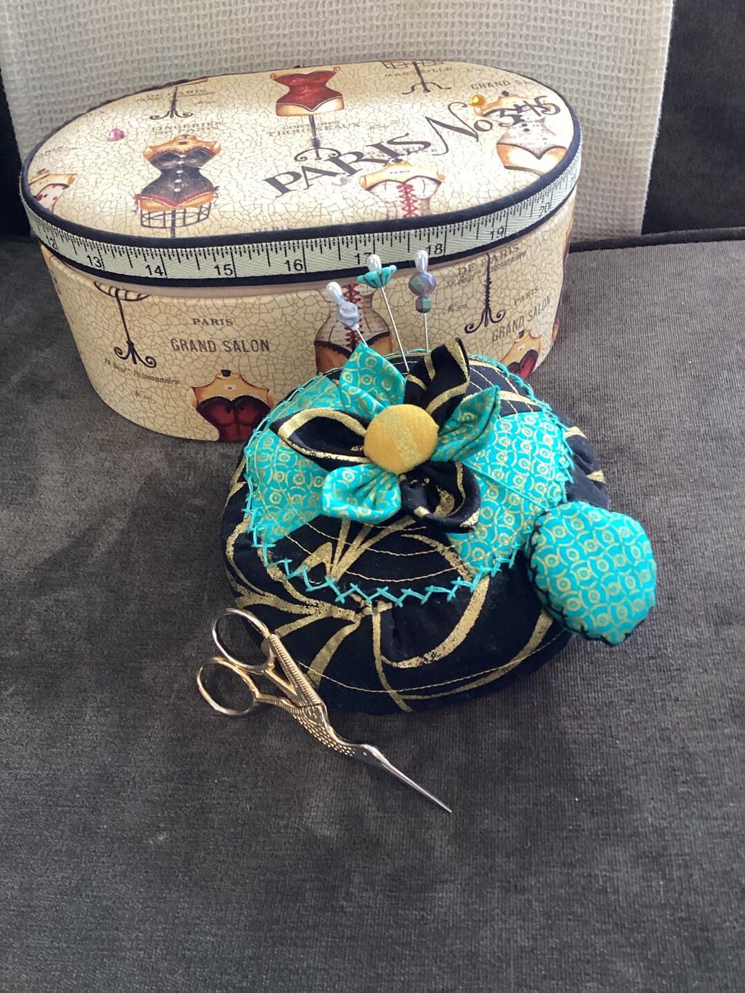 Extra Large Folded Pin Cushion and Decorative Pins - Etsy