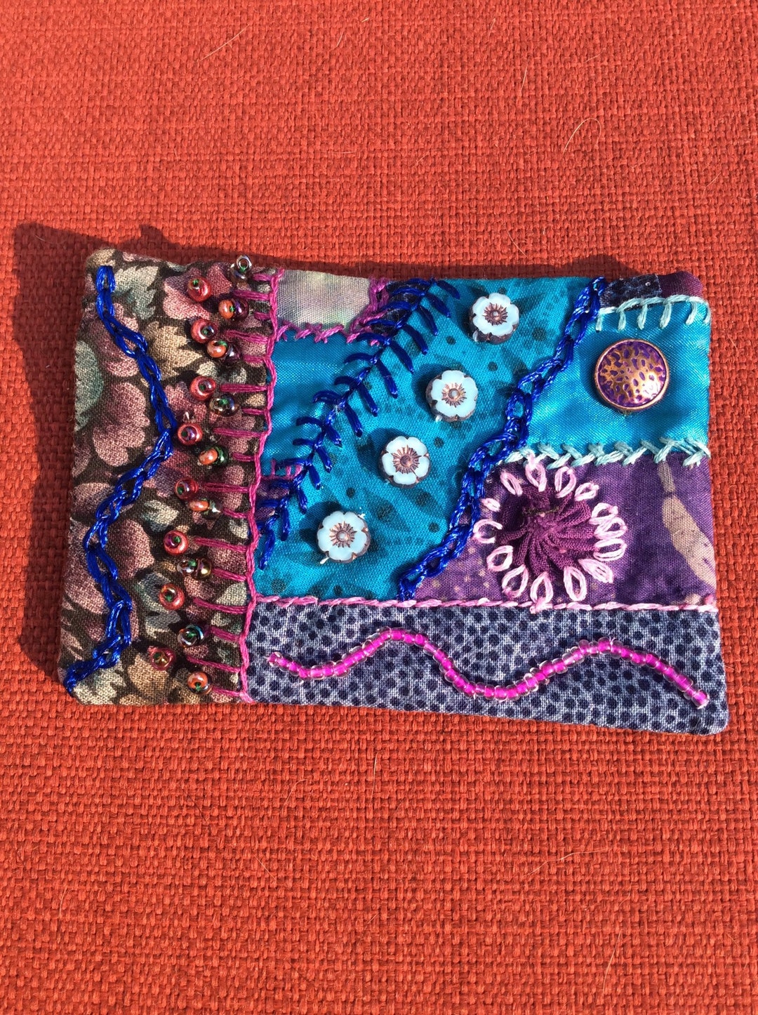 Large Crazy Quilt Pin Brooch - Etsy