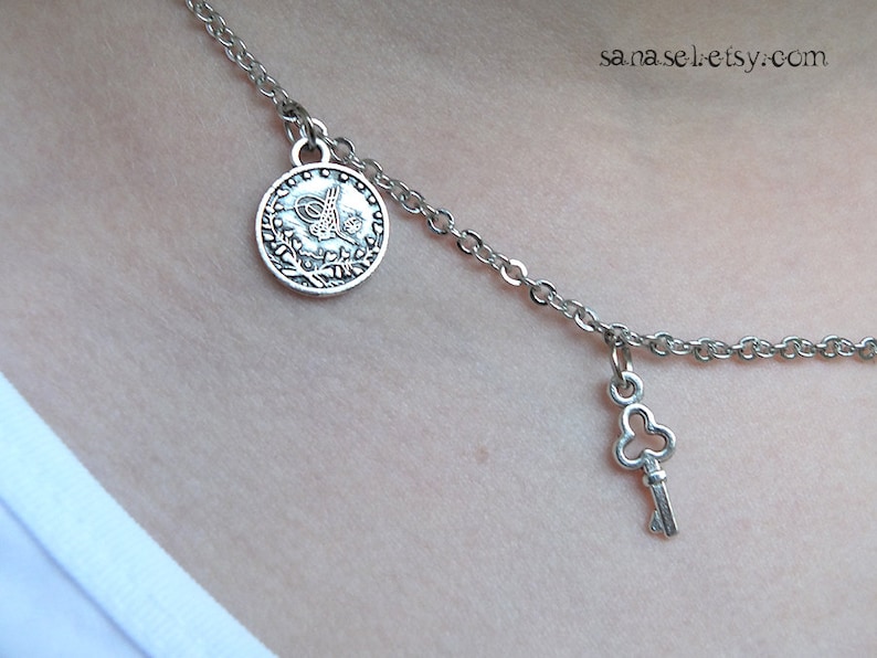 Palestine necklace Charm necklace Hand painted charm | Etsy