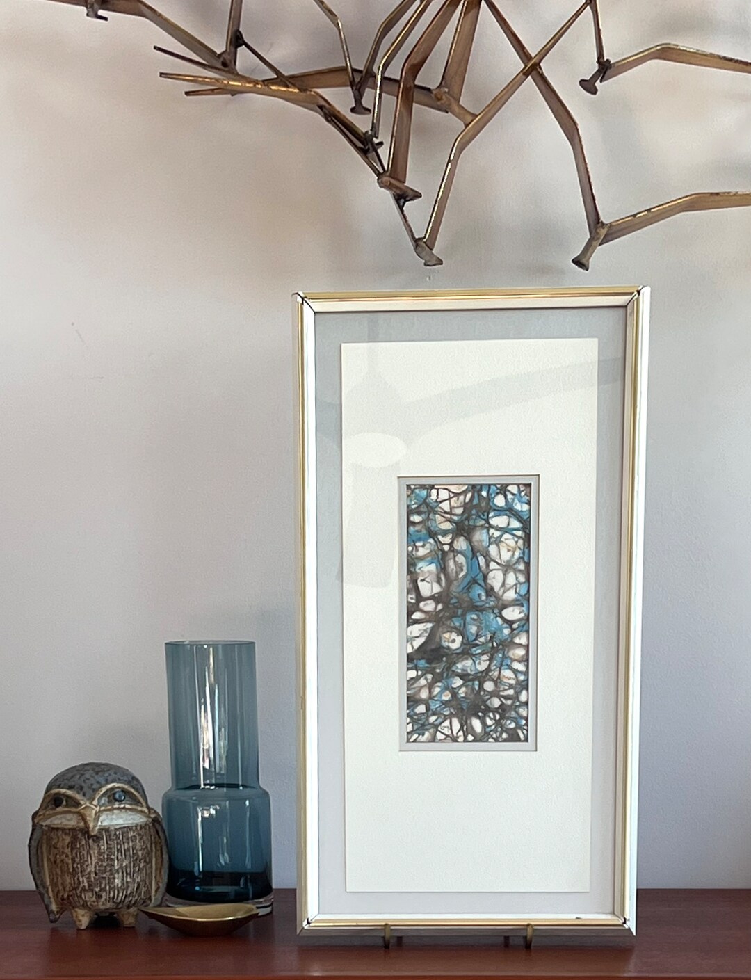 Richard F Long Framed Batik on Silk Art Wall Decor - Etsy