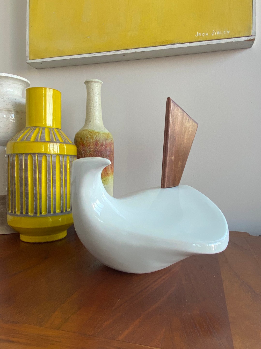 Michael Lax Capri Hyalyn Vintage Modernist Ceramic Dove Bird - Etsy