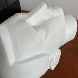 Vintage Art Cast Plaster Male Model Head Sculpture - Etsy