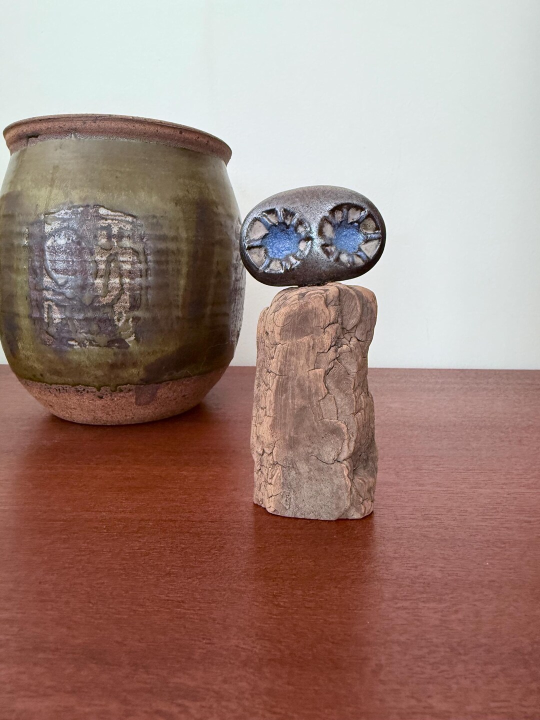 Vintage John W. Delaplane Abstract Pottery Owl Bird Sculpture - Etsy