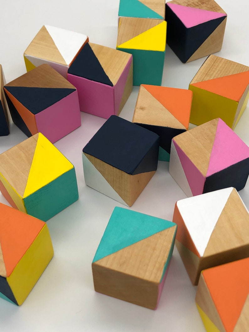 Geometric Blocks Set of 16 | Etsy