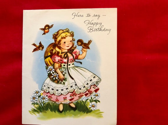 2 Vintage 1950's Birthday Cards Paper & Party Supplies Greeting Cards ...