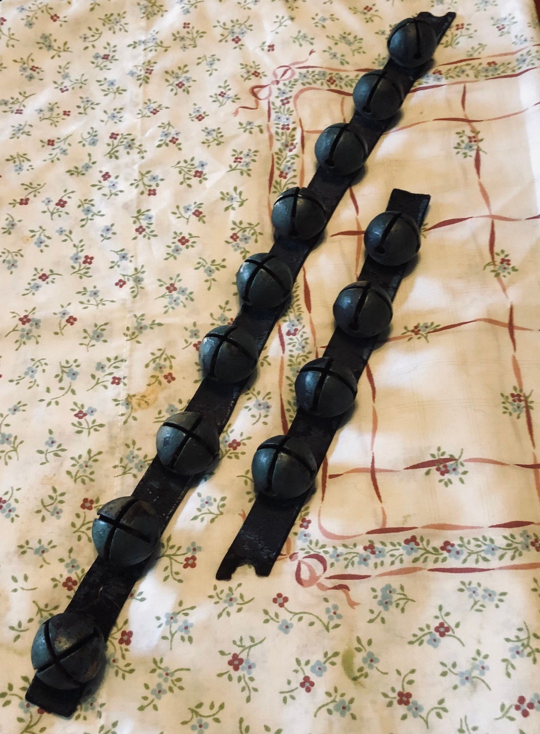 Sleigh Bells Vintage, Strap is Leather With Bells. 9 Bells on One Strap ...